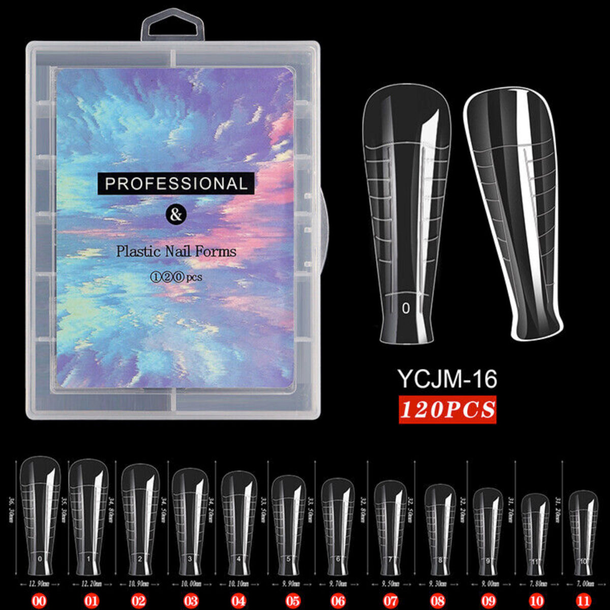 Tipsuri Full Forms Refolosibile - Set 120 buc New Nr 16